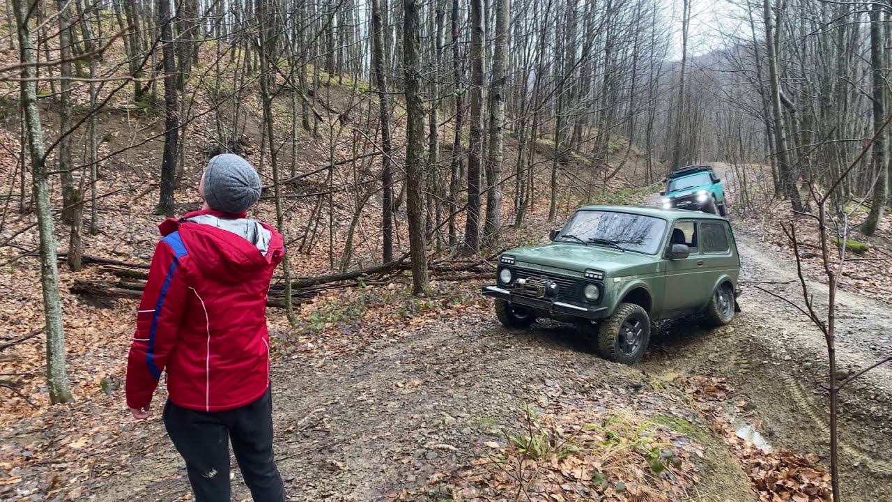 #SKrdLife Крутой подъем в гору на Ниве. Порезали колесо. Большие камни. Оторвали силовой бампер.