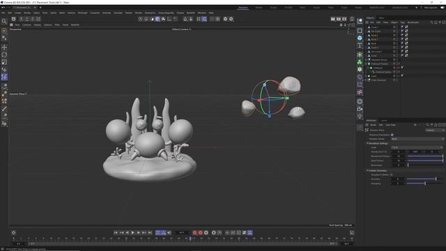 11 Getting Started in Cinema 4D_ 11_ Introduction to the Placement Tools