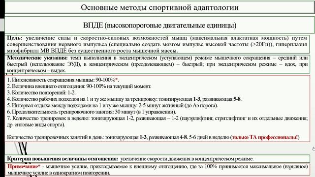 Метод ВПДЕ (тренировка на высокопороговые двигательные единицы)
