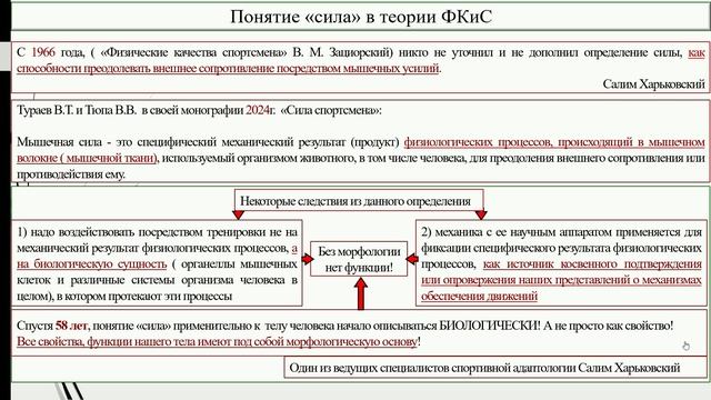 Понятие сила в теории ФКиС