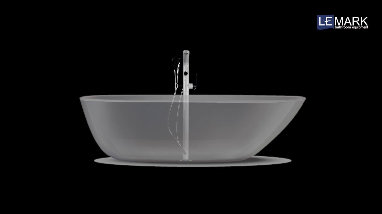 Смеситель Lemark Melange LM4944CW для ванны, напольный