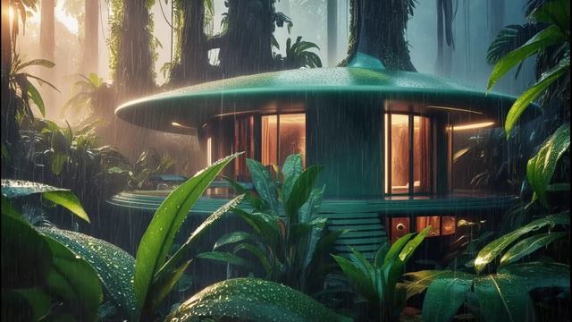 AMBIENT| Погружение в атмосферу эмбиента в проливной дождь. Уединение в тропическом лесу.