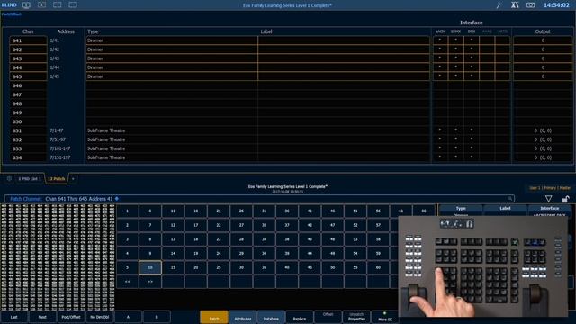 Учебный видеокурс Eos. Патч приборов с множеством параметров