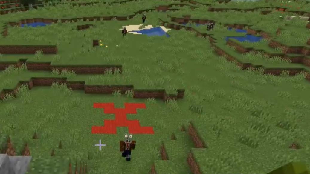 полёт на вертолете за кладом в майнкрафте