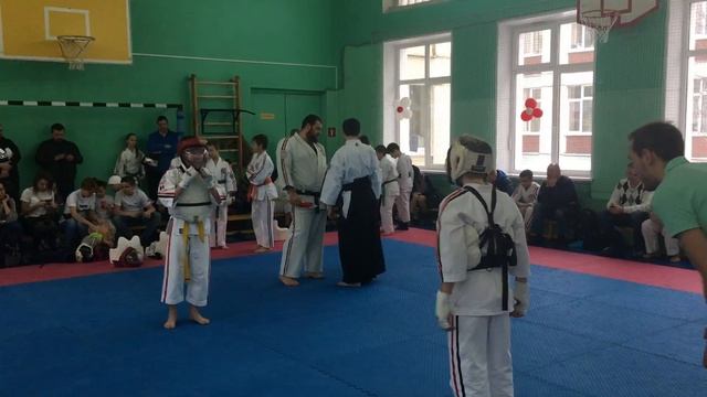 Кубок ЮВАО г. Москвы 27.01.2018 Петр Рыбас (белый шлем) 1 бой