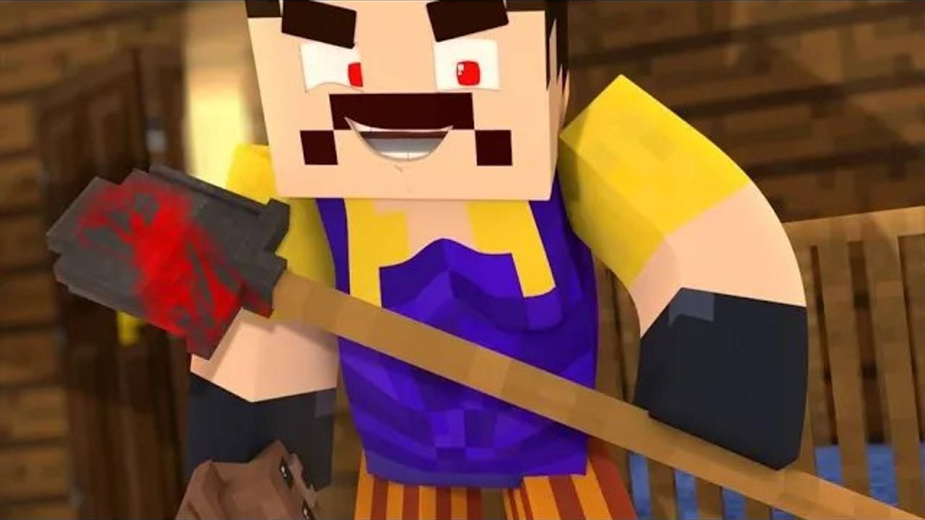 ДЕТСКАЯ КОМНАТА В ПОДВАЛЕ СОСЕДА! ПРИВЕТ СОСЕД В МАЙНКРАФТ [перезалив]