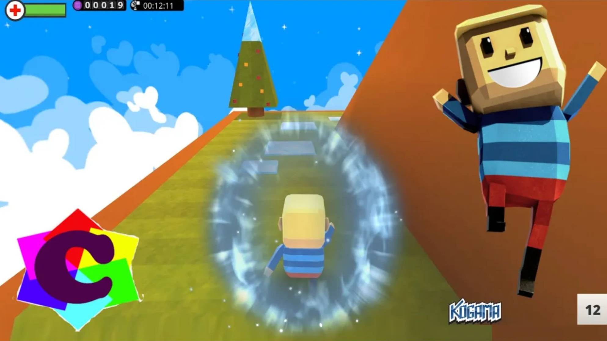 Новогодний Паркур в KoGama Minecraft. Весёлые Попрыгушки