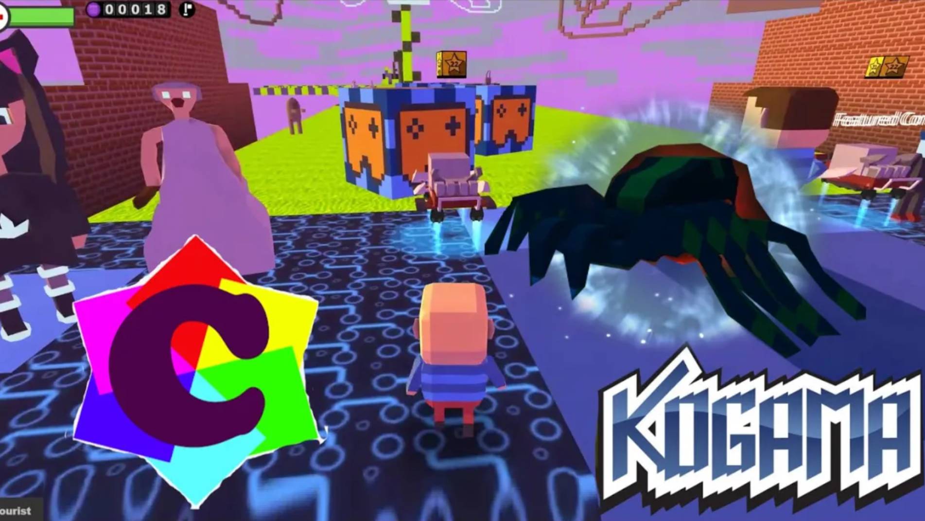 Не Проходимый Гренни Паркур в KoGama Minecraft и Злые Пауки