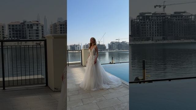 Свадебное платье с вышивкой кружевом и пайетками Вента #свадебноеплатье #свадебныйсалон #домневесты