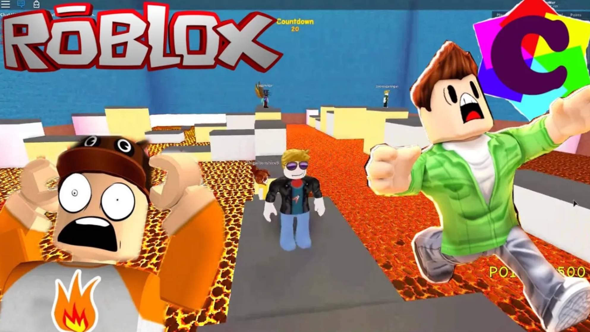 УБЕГАЕМ от ЛАВЫ в ROBLOX. ПОЛ ЭТО ЛАВА.