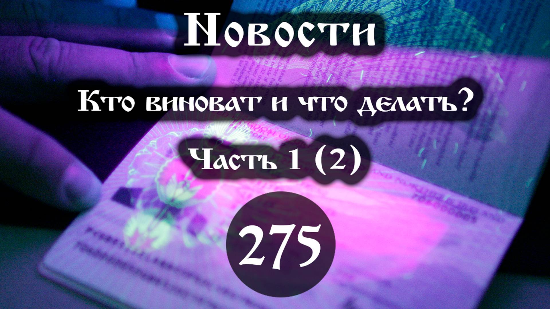 16.12.2024 Кто виноват и что делать? (Выпуск №275. Часть 1 (2))