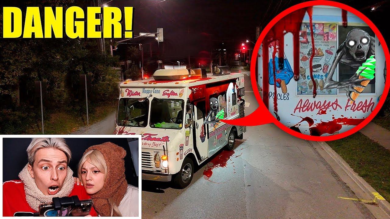 СРОЧНО! этот КРОВАВЫЙ ФУРГОНЧИК С МОРОЖЕНЫМ ЛОВУШКА РЕЙКА, бегите! (весь в крови)