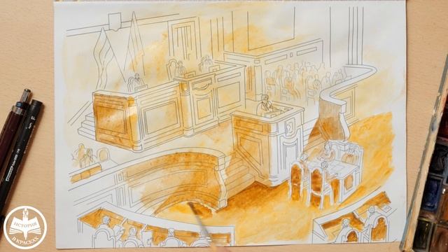 Мариинский дворец
Видеоурок "Заседание Законодательного Собрания Санкт-Петербурга" техника-смешанная