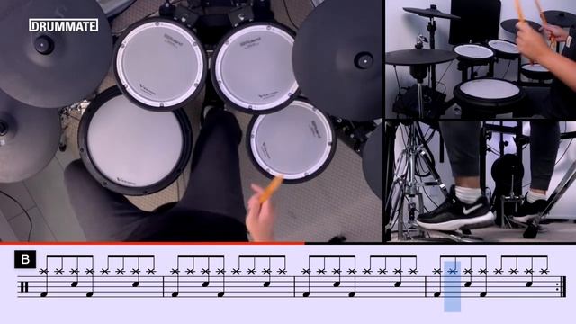 [Lv.03] Free Fallin' - Tom Petty (★★☆☆☆) Pop Drum Cover with Sheet Music