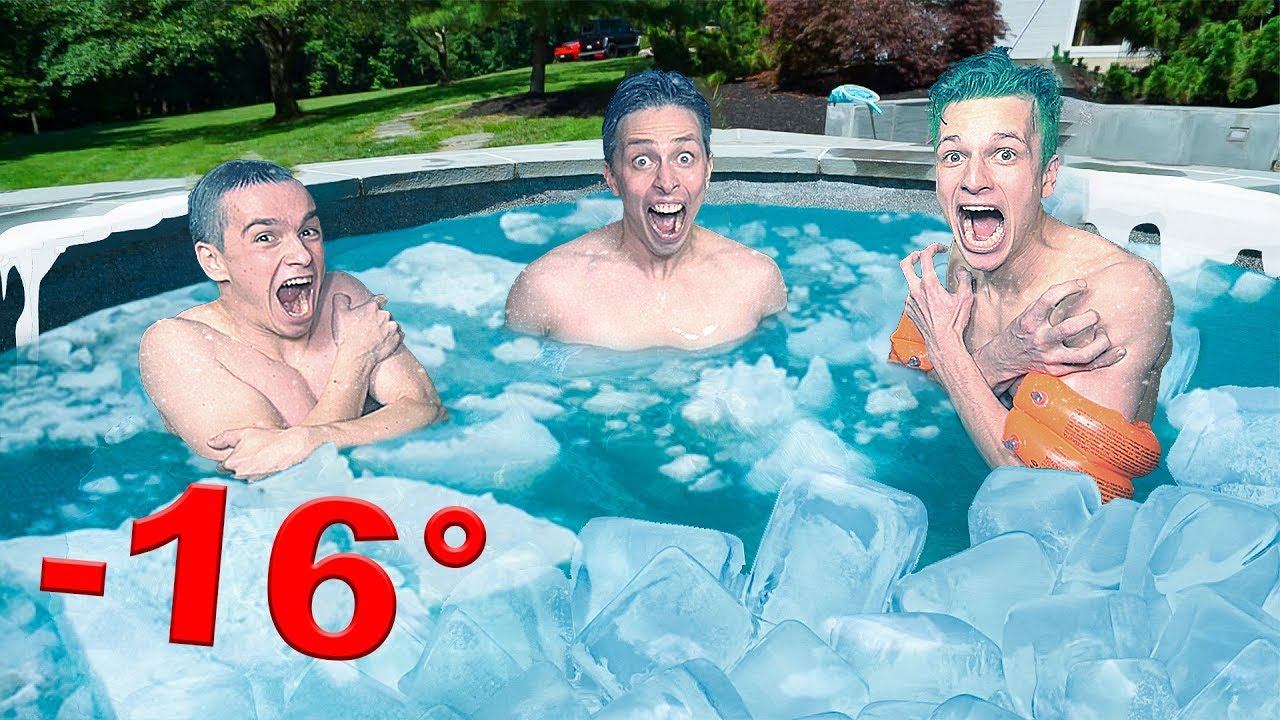 КТО ПОСЛЕДНИЙ ПОКИНЕТ ХОЛОДНЫЙ БАССЕЙН, ПОЛУЧИТ 1000$ !