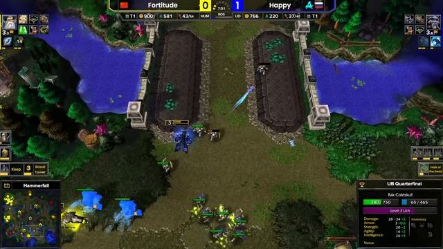 WC3 _ WB Quarterfinal _ [UD] Happy vs Fortitude [HU] _ Dolphin Warcraft Championship Cup
