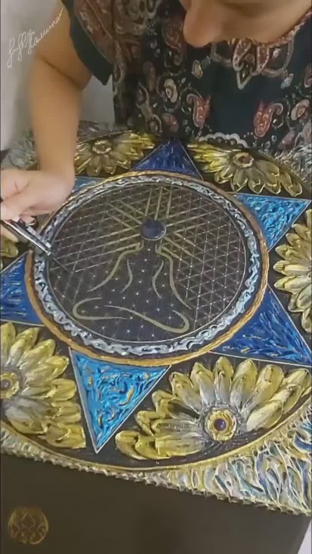 Картина "Священное тело. Кристалл исцеления" создание на заказ. Энергетические картины.