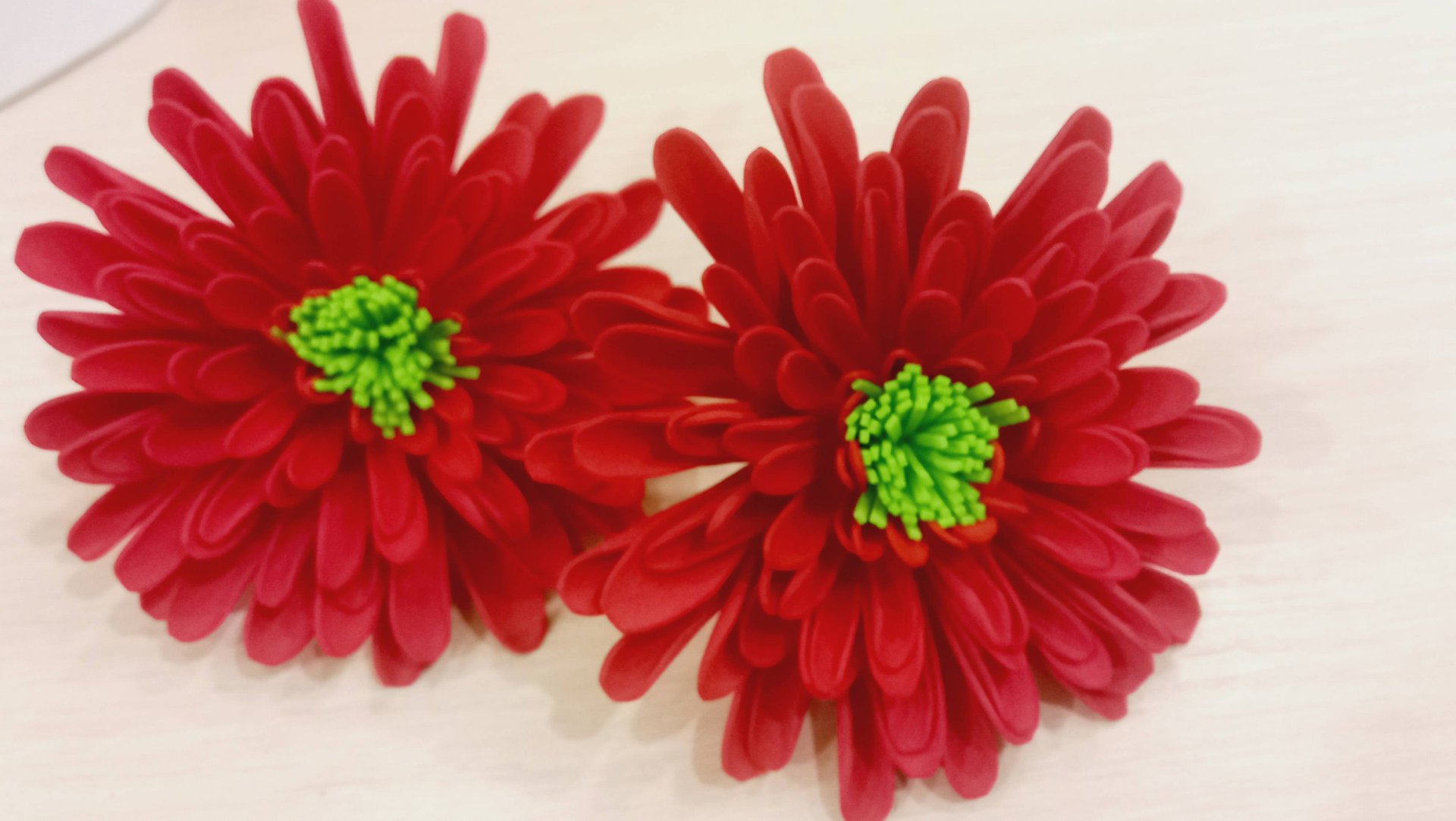 Обзор моих цветочных работ из фоамирана