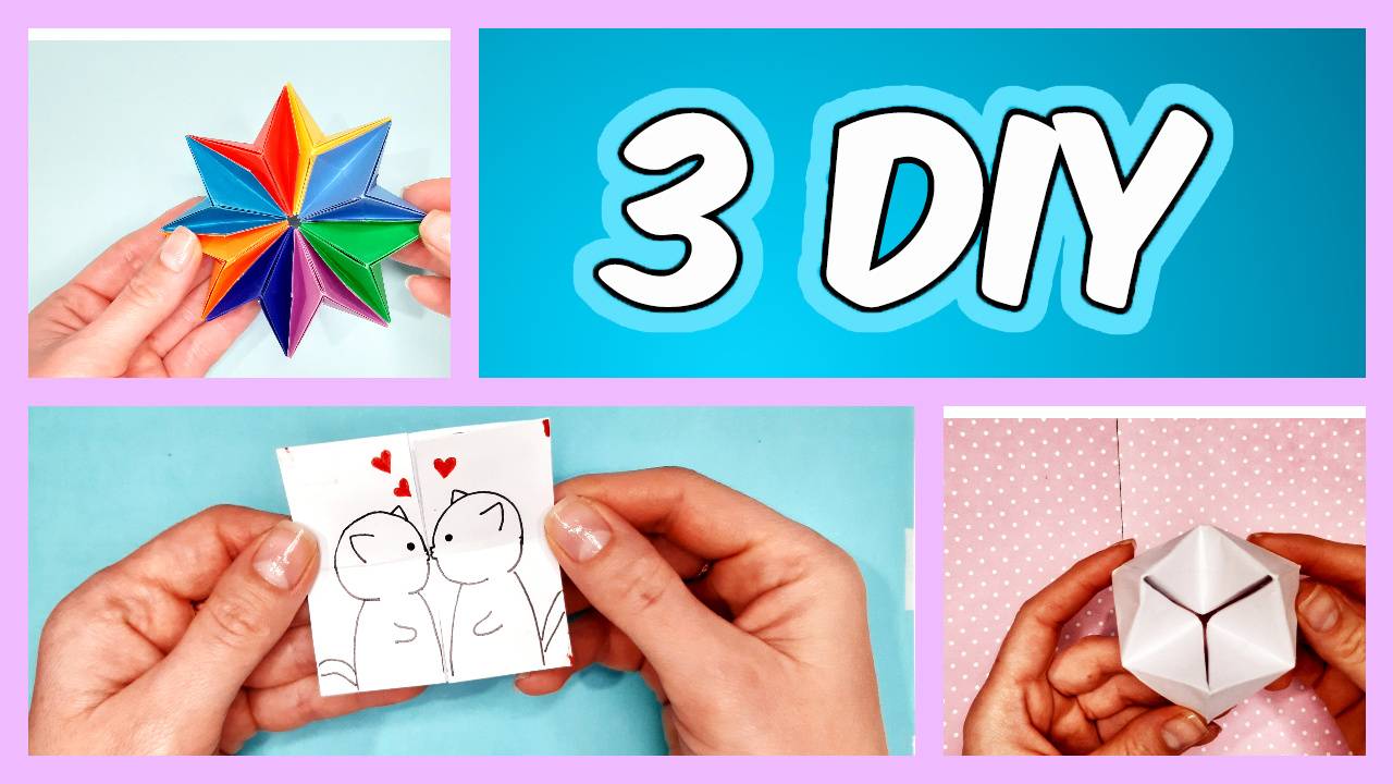 DIY 3 БЕСКОНЕЧНЫЕ ФИДЖЕТ ИГРУШКИ АНТИСТРЕСС СВОИМИ РУКАМИ