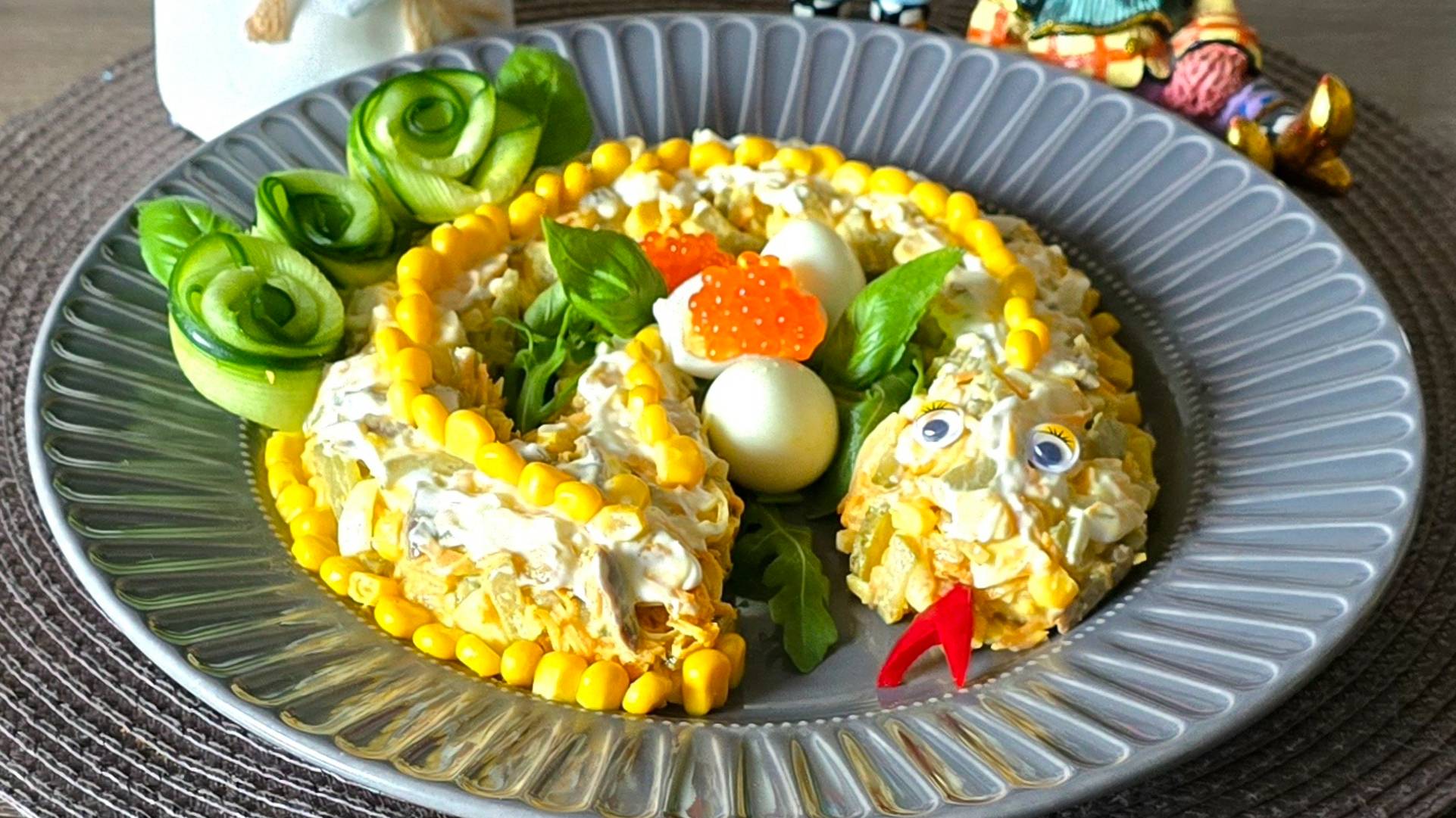 Салат "Змея" на новогодний стол