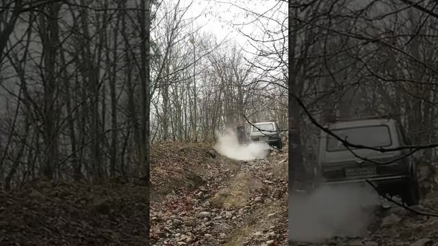 НИВА и ТРЕКЕР поднимаются в гору #shorts  #offroad #нива #горы #mud #automobile #4wd #бездорожье