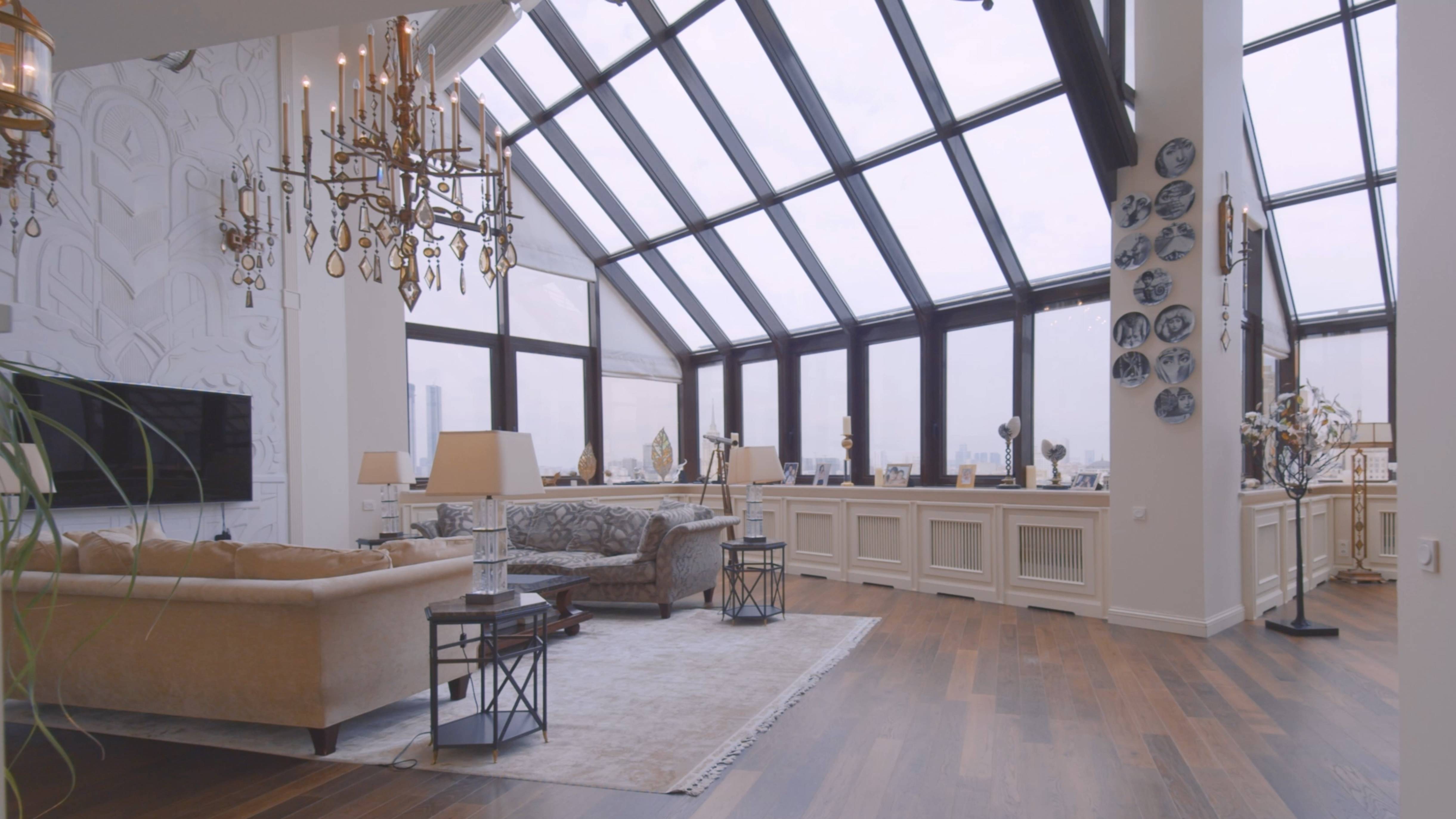 ПЕНТХАУС МИД С ВИДОМ НА МОСКВА СИТИ С ДВУМЯ УРОВНЯМИ | 4К | BMPCC4K