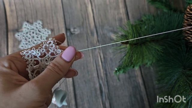 снежинки фриволите