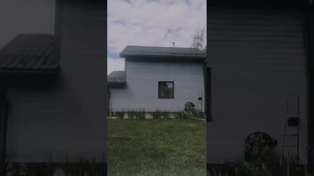 Покраска дома на второй слой за 35 минут. #дачасвоимируками