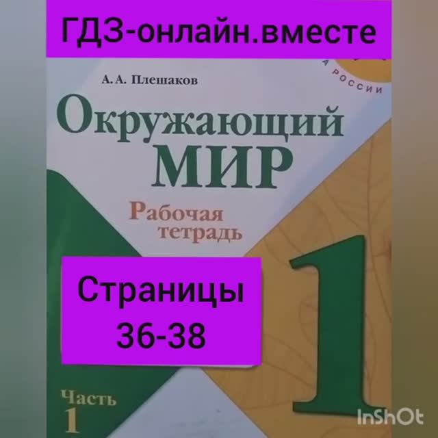 1 класс. ГДЗ. Окружающий мир. Рабочая тетрадь. Плешаков. Часть 1. Страницы 36-38. С комментированием