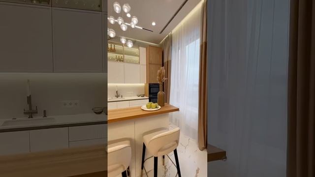 ✨ Стильная кухня-гостиная (44 м²) ✨ #interiordesign  #wood #design #home #плитка