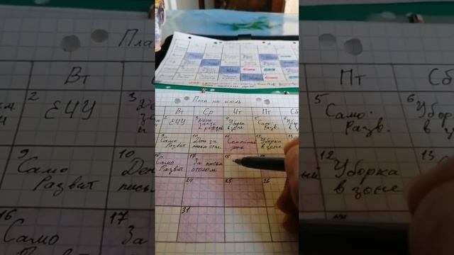 Составляю график уборки на июль #уборкавдоме