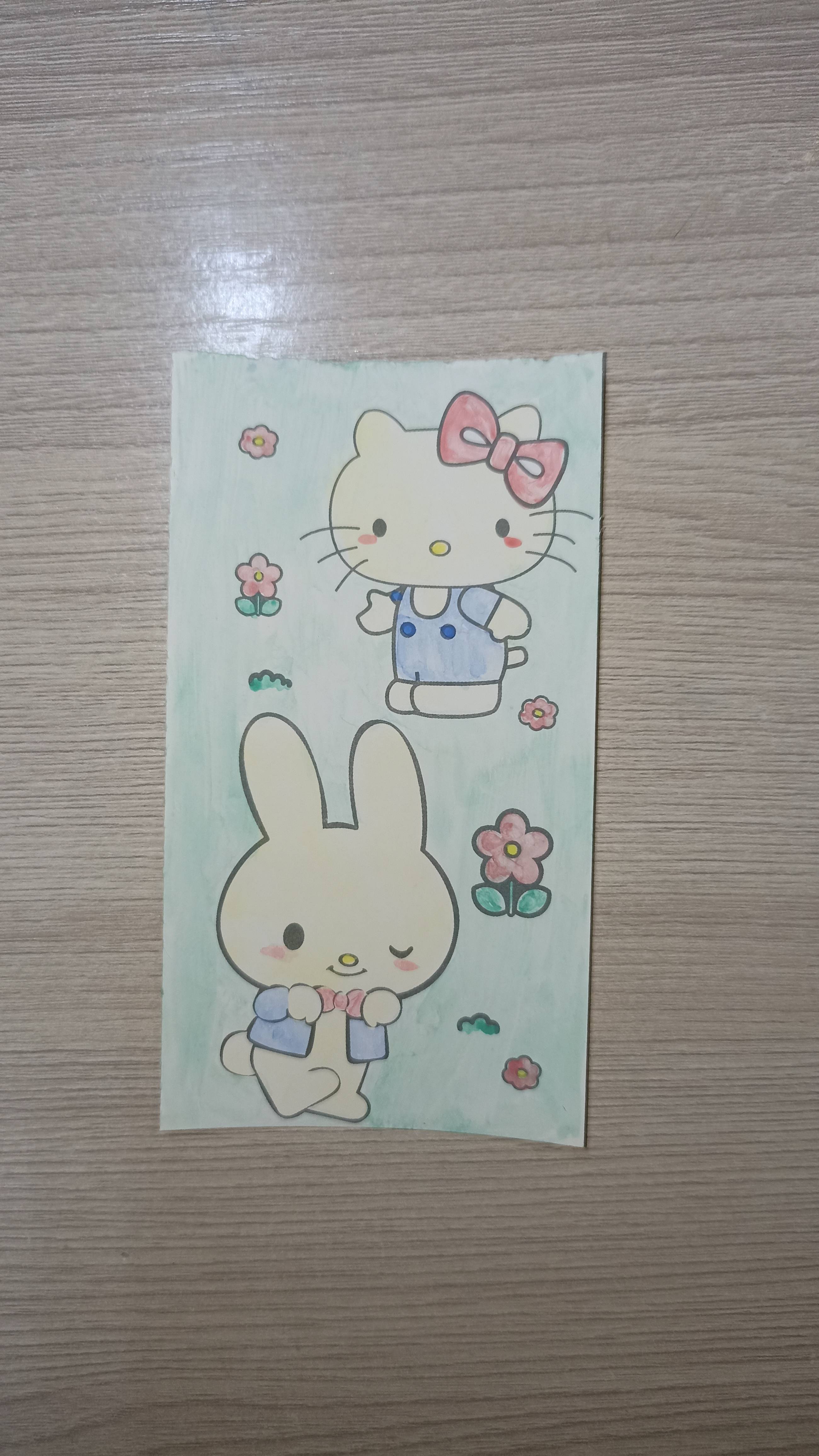 Мини раскраска с акварелью