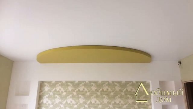 Натяжные потолки Ярославль в Ярославле квартира с двухуровневым потолком и фотопечатью