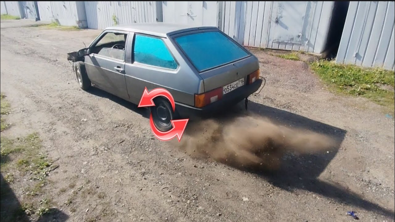 Первые тесты на заднем приводе ваз 2108 4wd