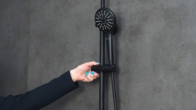 Термостатический смеситель для ванны и душа с верхней лейкой «Тропический дождь» BRONXLM3772BL