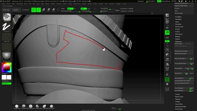 Hulk-Vol 2- 14  Detailing_the_plates_of_the_right_arm_part01