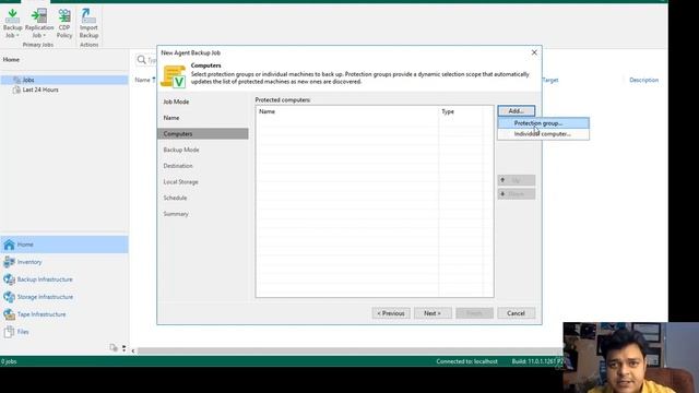 06. How to configure Backup for Windows 11 using veeam backup 11 step by step guide ! Veeam Backup