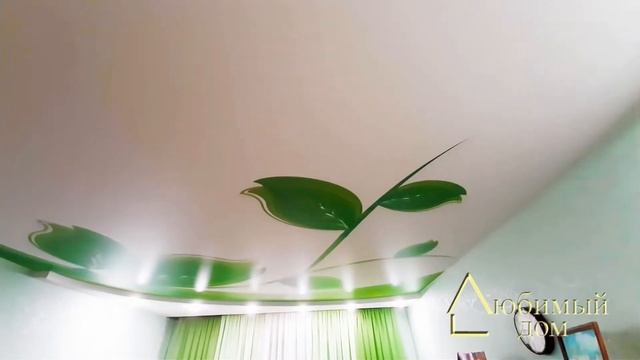 Натяжные потолки Ярославль в Ярославле Двухуровневый потолок с фотопечатью