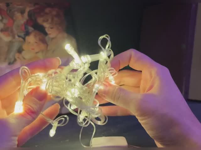 Новогодняя гирлянда Uniel ULD-S0250-020/STA WARM WHITE IP20 UL-00007191