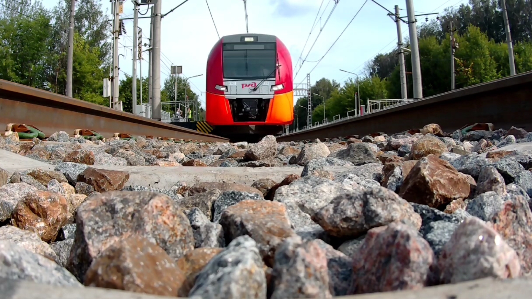 Камера под поездом,ЭС2Г - 021.