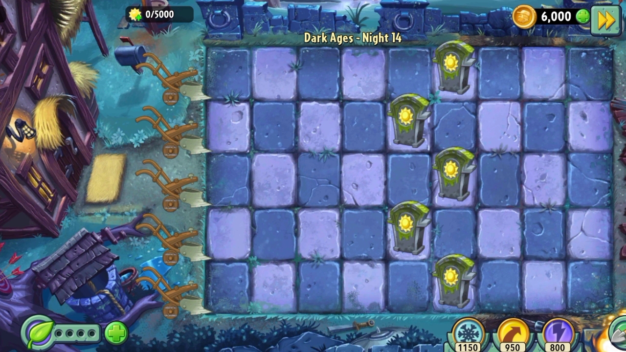 Ночь 14 Тёмные Века (Dark Ages) Plants vs. Zombies 2