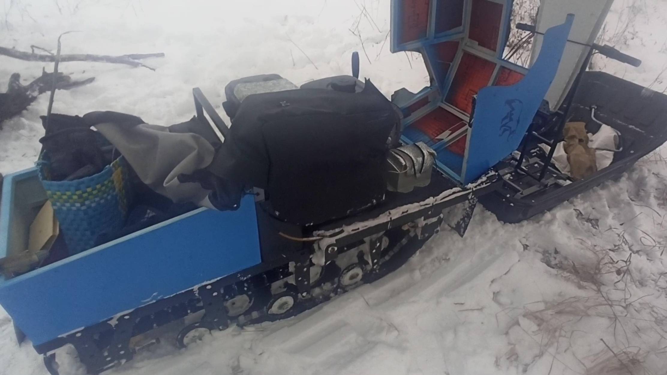 Испытания мото-толкача, собранного своими руками продолжается. Выезд на природу состоялся