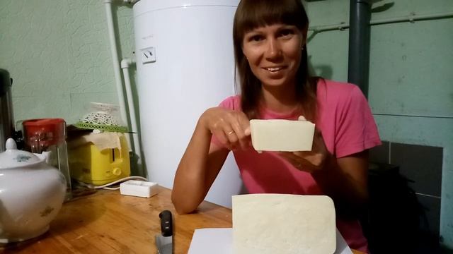 Брикет ядрового мыла после хранения.