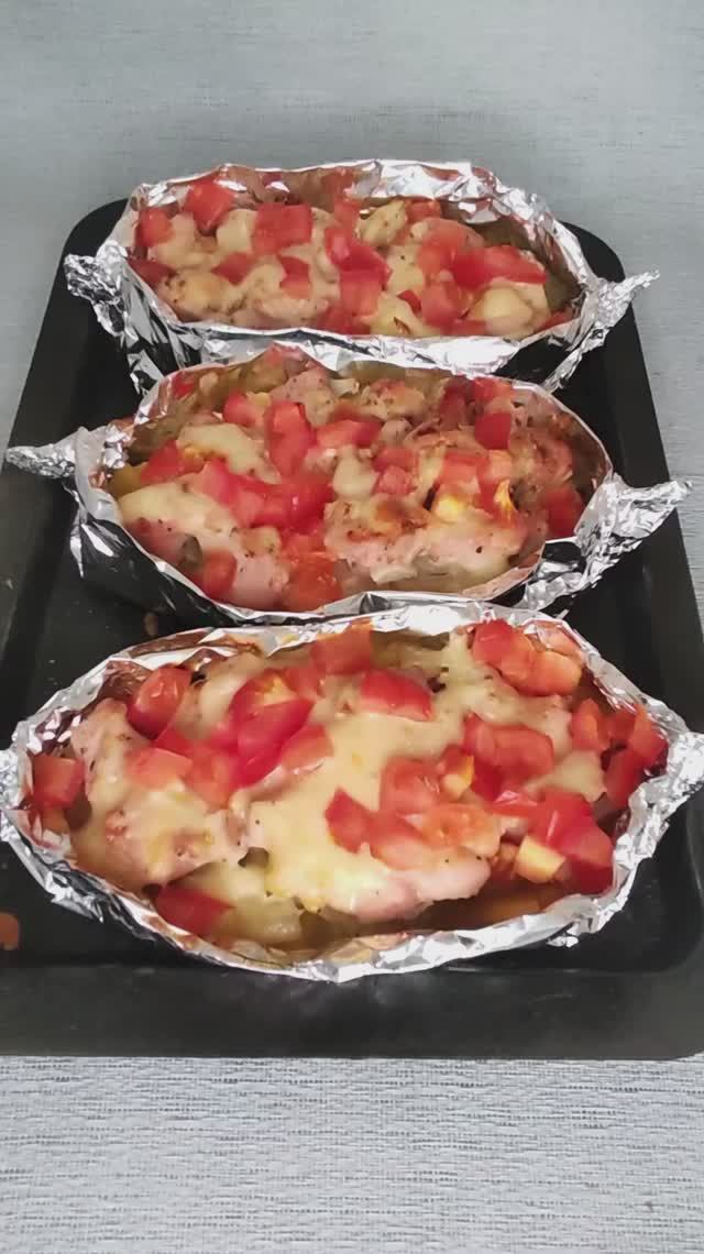 Делаю лодочки из фольги и готовлю вкусный ужин в духовке