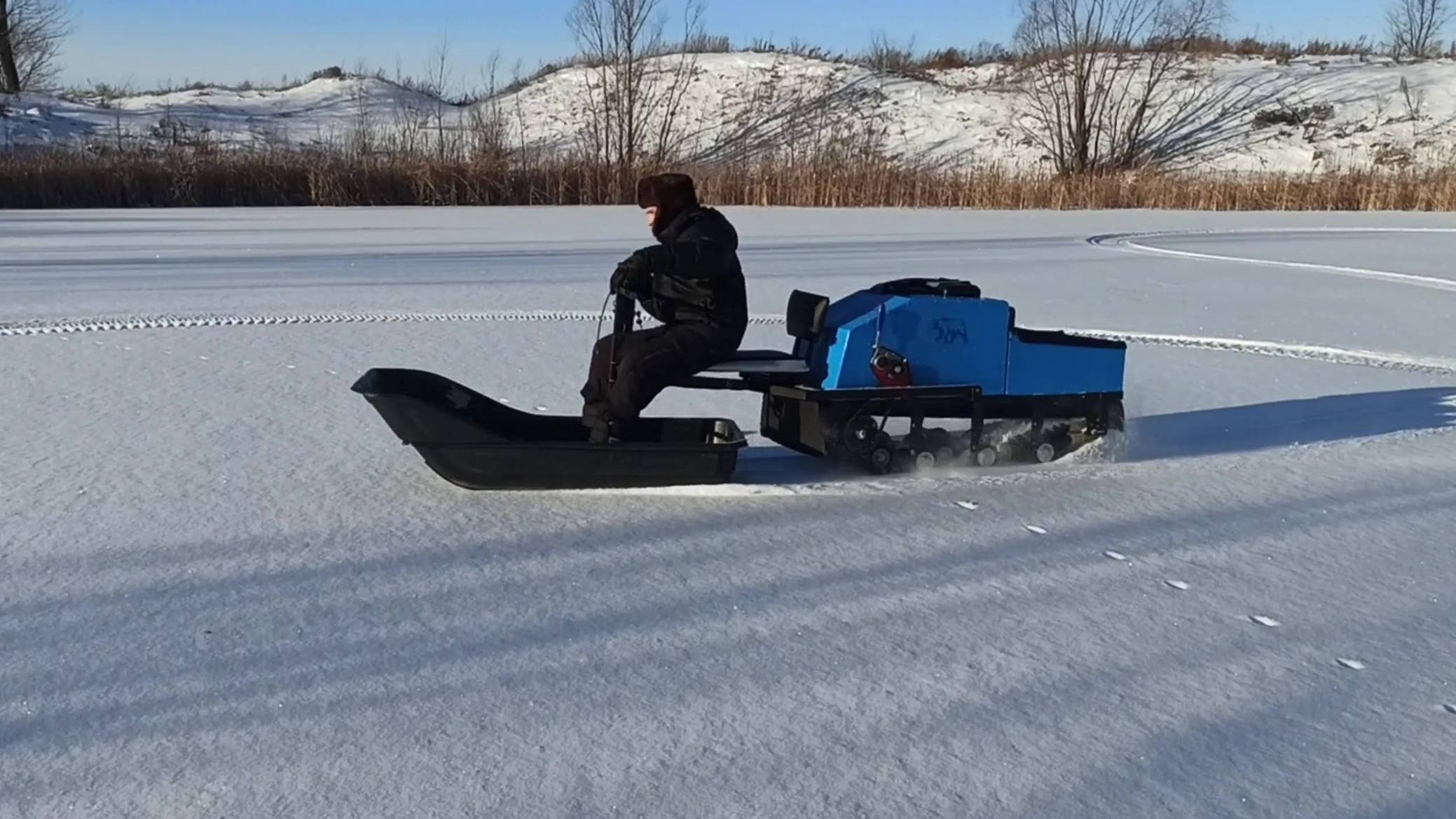 Эмоции от первых "покатух" на мото-толкаче собственной сборки