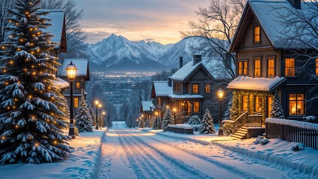 Зимний джаз, праздничная, новогодняя, фоновая музыка 4К / Festive Winter Jazz Saxophone 4К