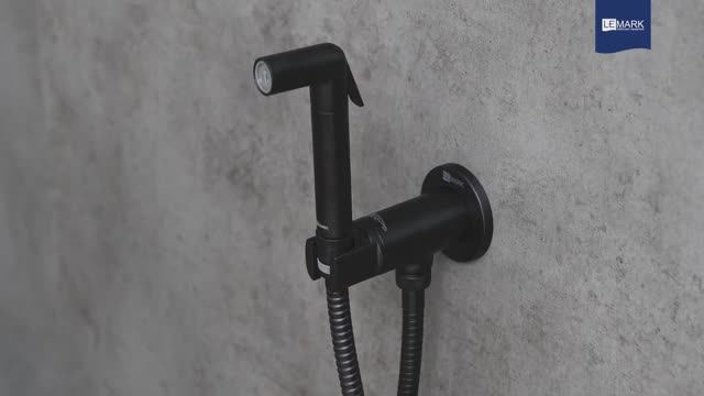 Смеситель Lemark Solo LM7171BL с гигиеническим душем, встраиваемый