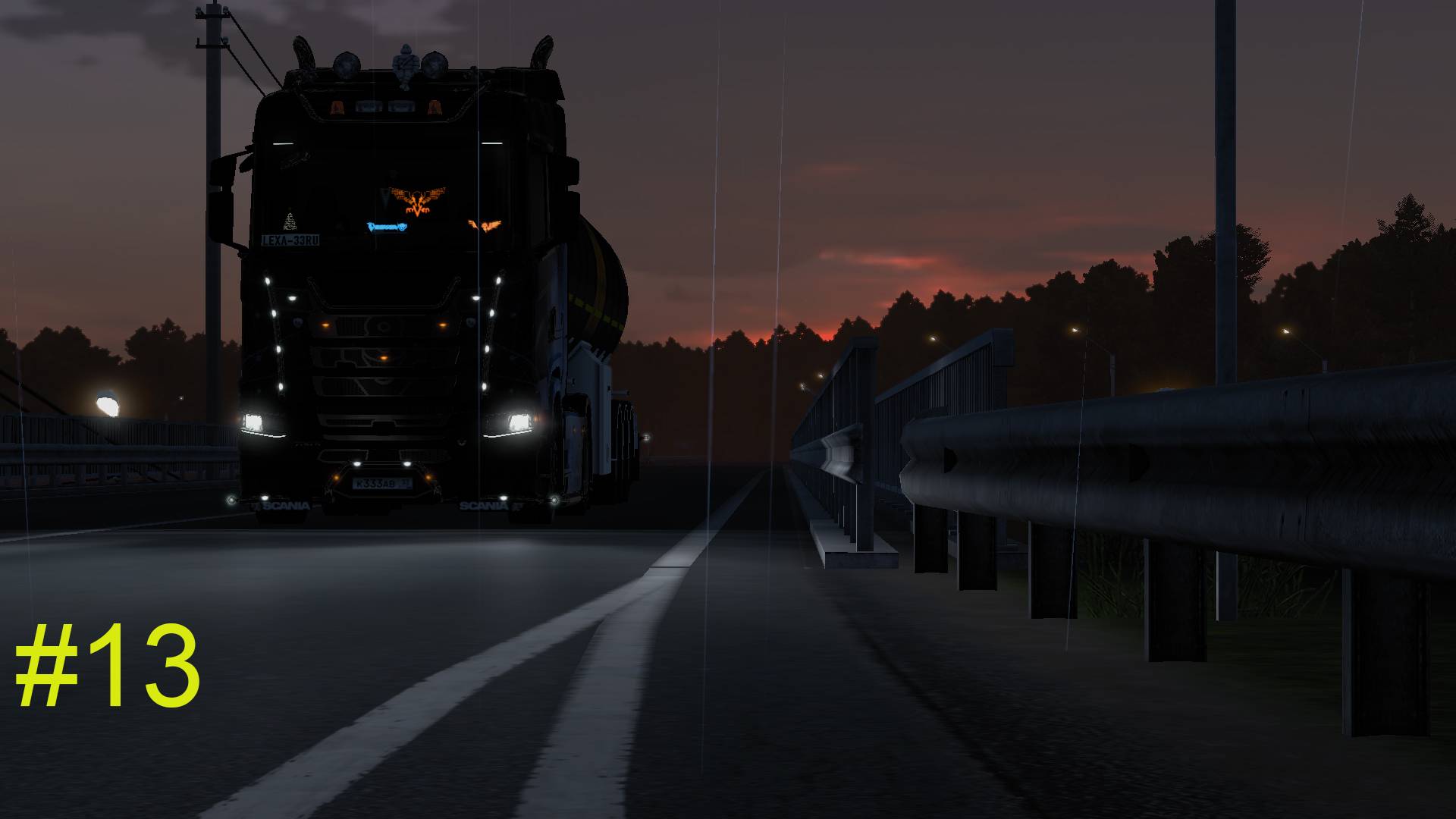 Euro Truck simulator 2 - Вечерние покатушки и ну его нафиг этот новогодний ивент#13