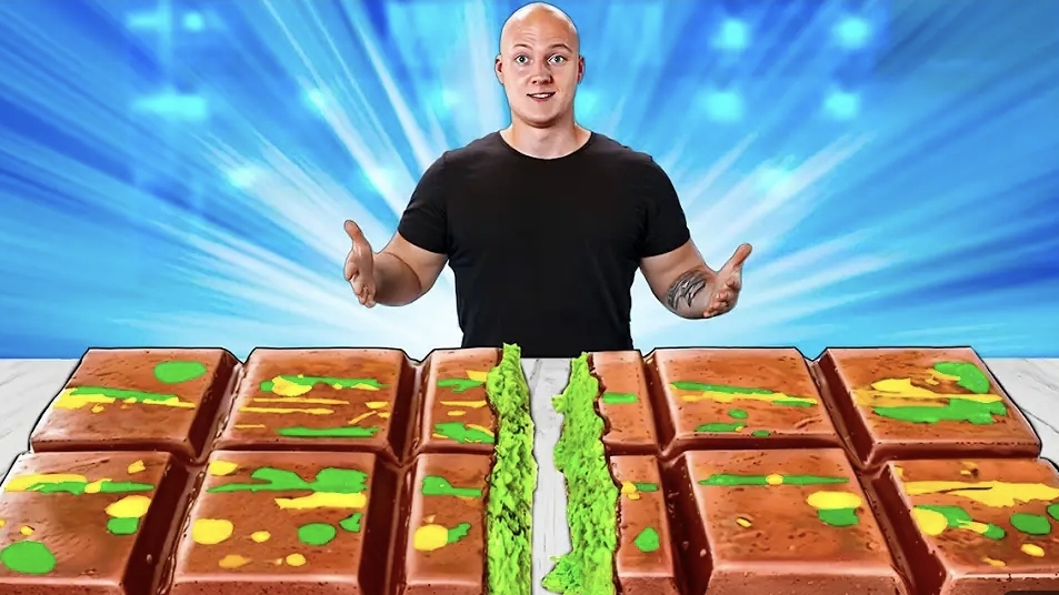 ВАНЗАЙ СДЕЛАЛ ГИГАНТСКУЮ ДУБАЙСКУЮ ШОКОЛАДКУ ВЕСОМ 110 КИЛОГРАММ