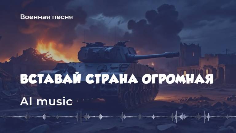 Вставай страна огромная (военная песня) - Artificial Intelligence (AI) music, video